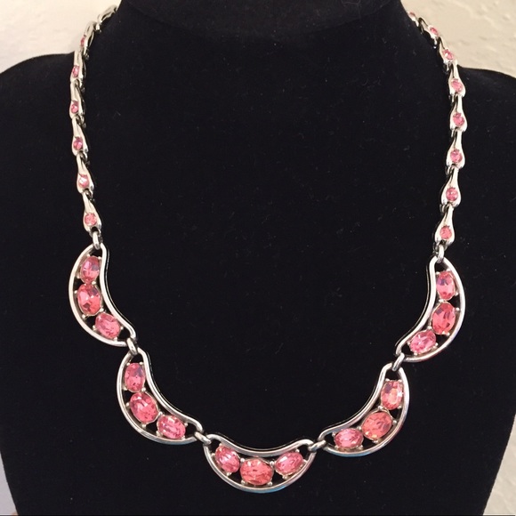 Bogoff | Jewelry | Vintage Bogoff Pink Rhinestone Necklace | Poshmark